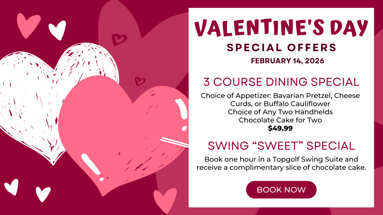 Valentine's Day Special Offers - Homefield Pub + Social